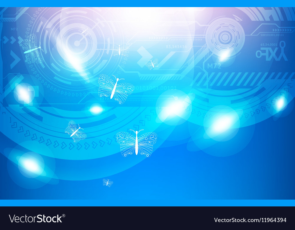 Blue techno background Royalty Free Vector Image