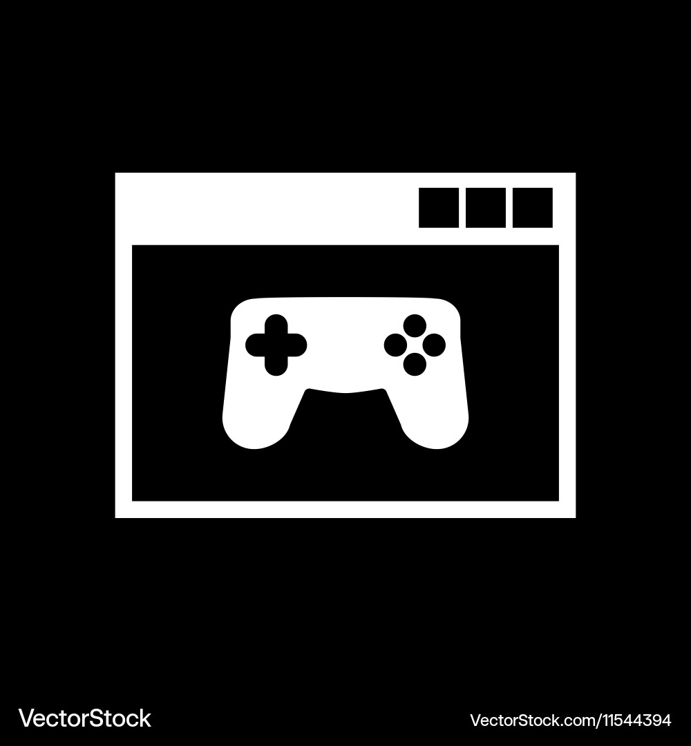 Online game icon design gaming Royalty Free Vector Image