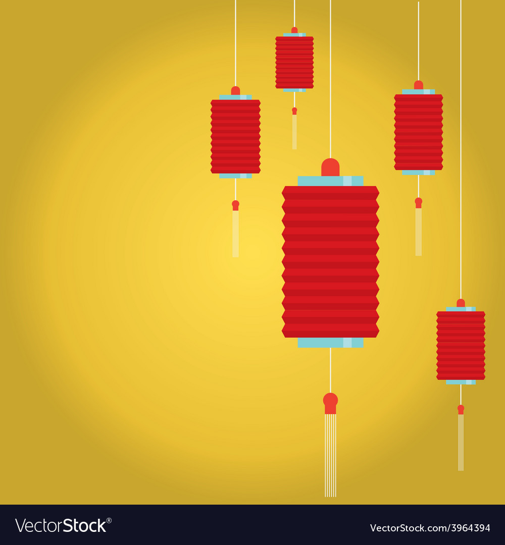 Red lantern background Royalty Free Vector Image