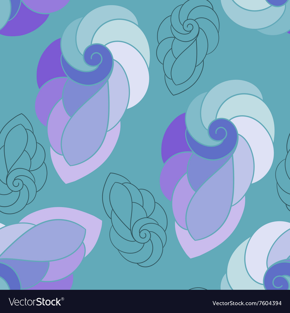 Seamless pattern with sea shells Royalty Free Vector Image