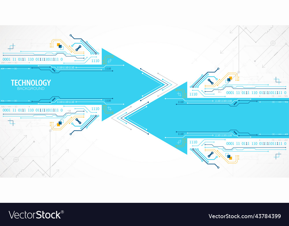 Abstract technology circuit board communication Vector Image