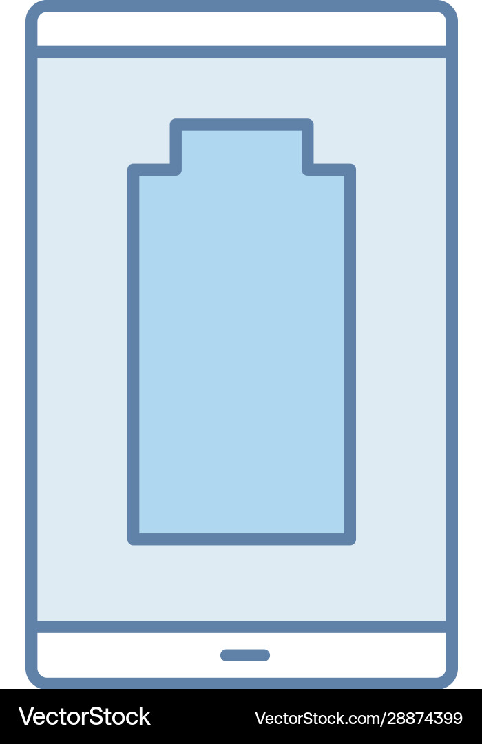 Discharged smartphone color icon Royalty Free Vector Image