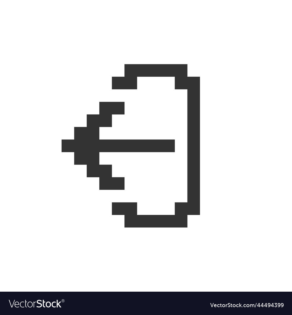 Export data pixelated ui icon Royalty Free Vector Image