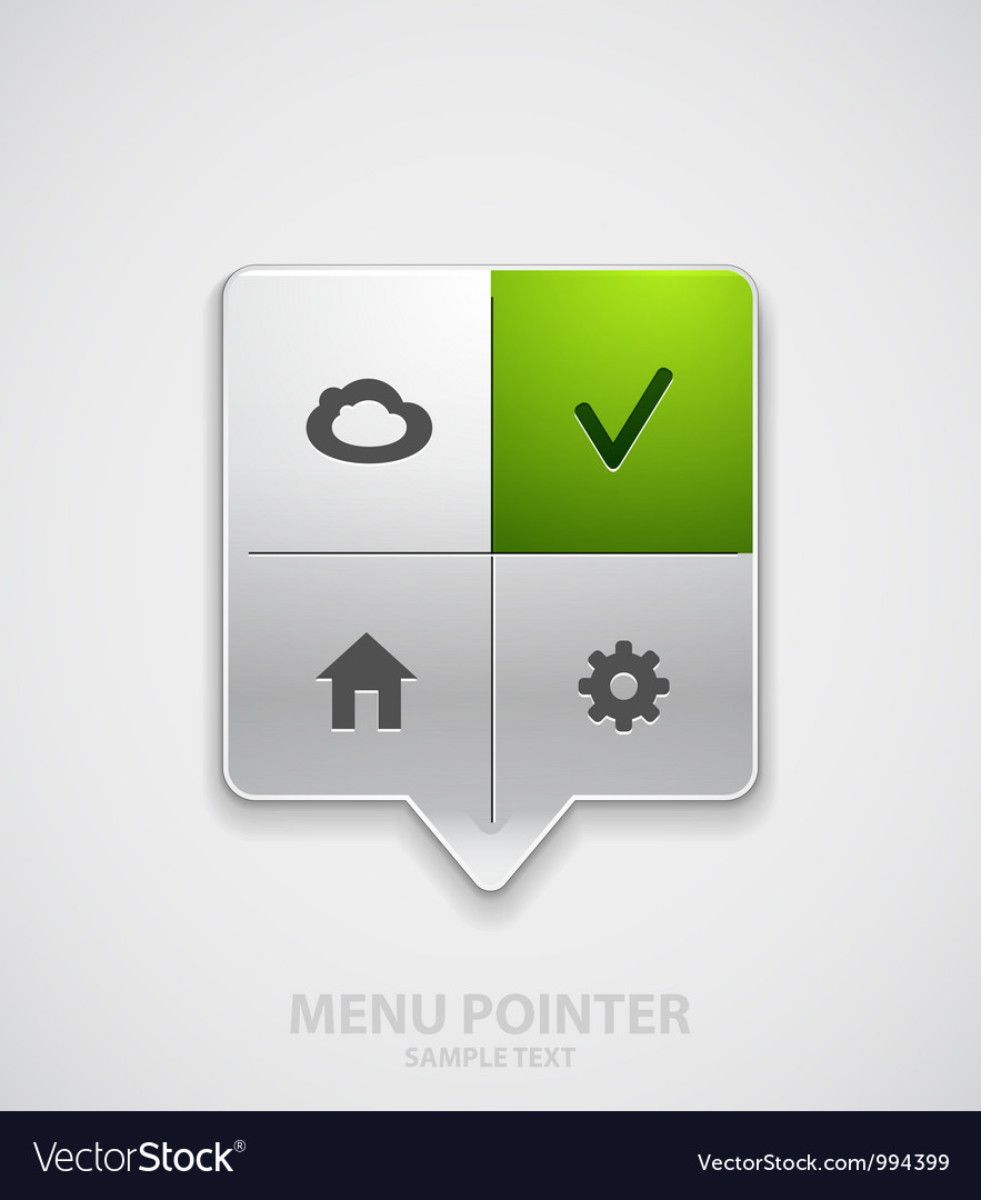 Menu pointer Royalty Free Vector Image - VectorStock