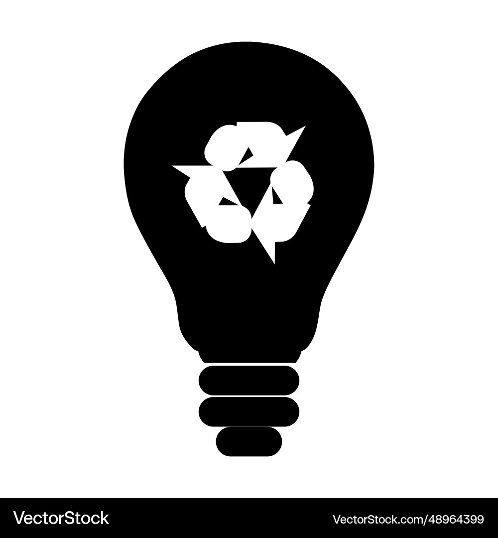 Recycling bulb symbolsvg Royalty Free Vector Image