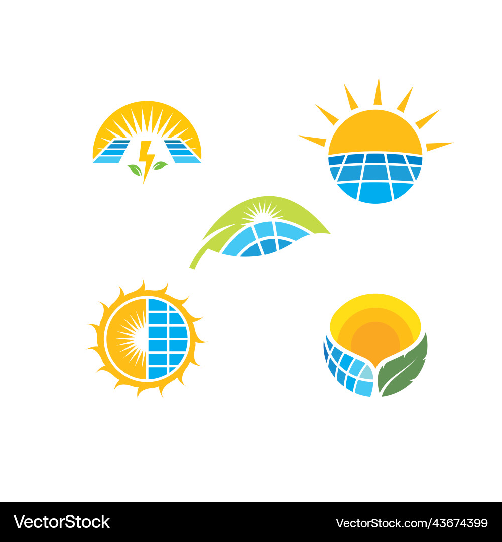 Solar panel icon of natural energy Royalty Free Vector Image
