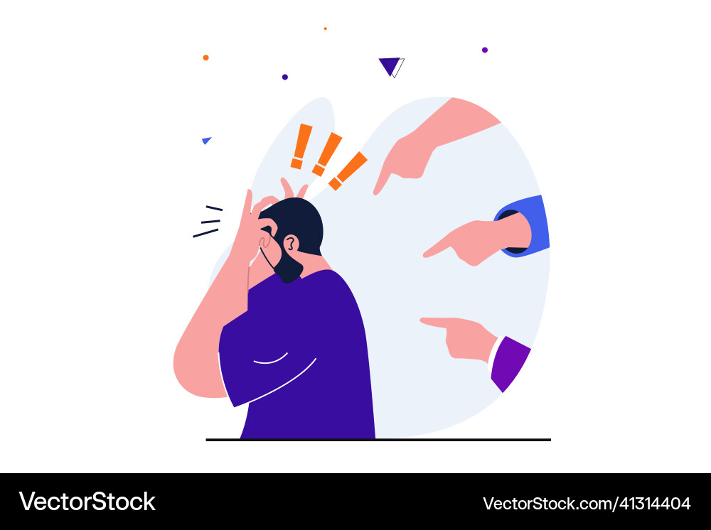 Bullying modern flat concept for web banner design