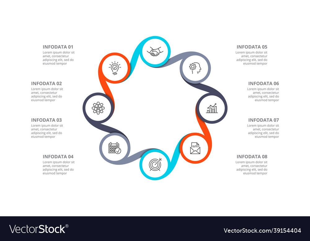 Business data visualization abstract elements Vector Image