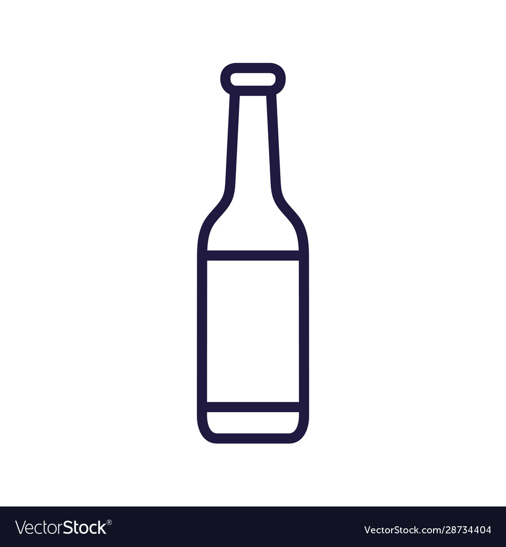 Isolated bottle beer design Royalty Free Vector Image