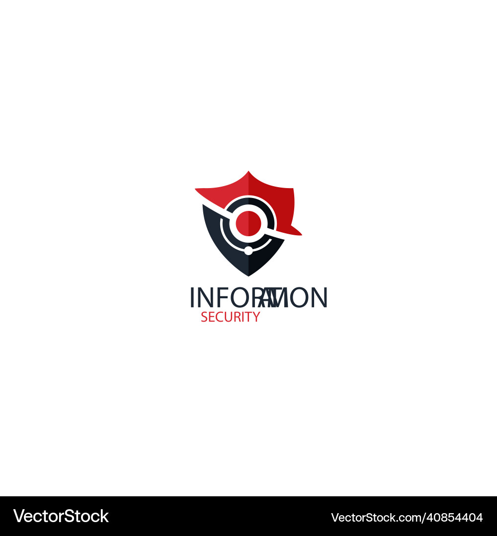 Modern design information security logo design Vector Image