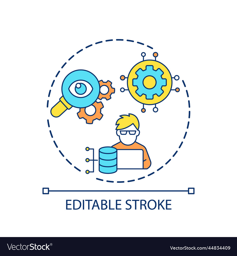 Database master concept icon Royalty Free Vector Image