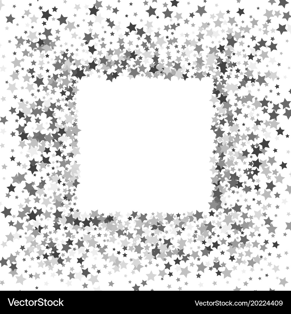 Frame or border of stars Royalty Free Vector Image