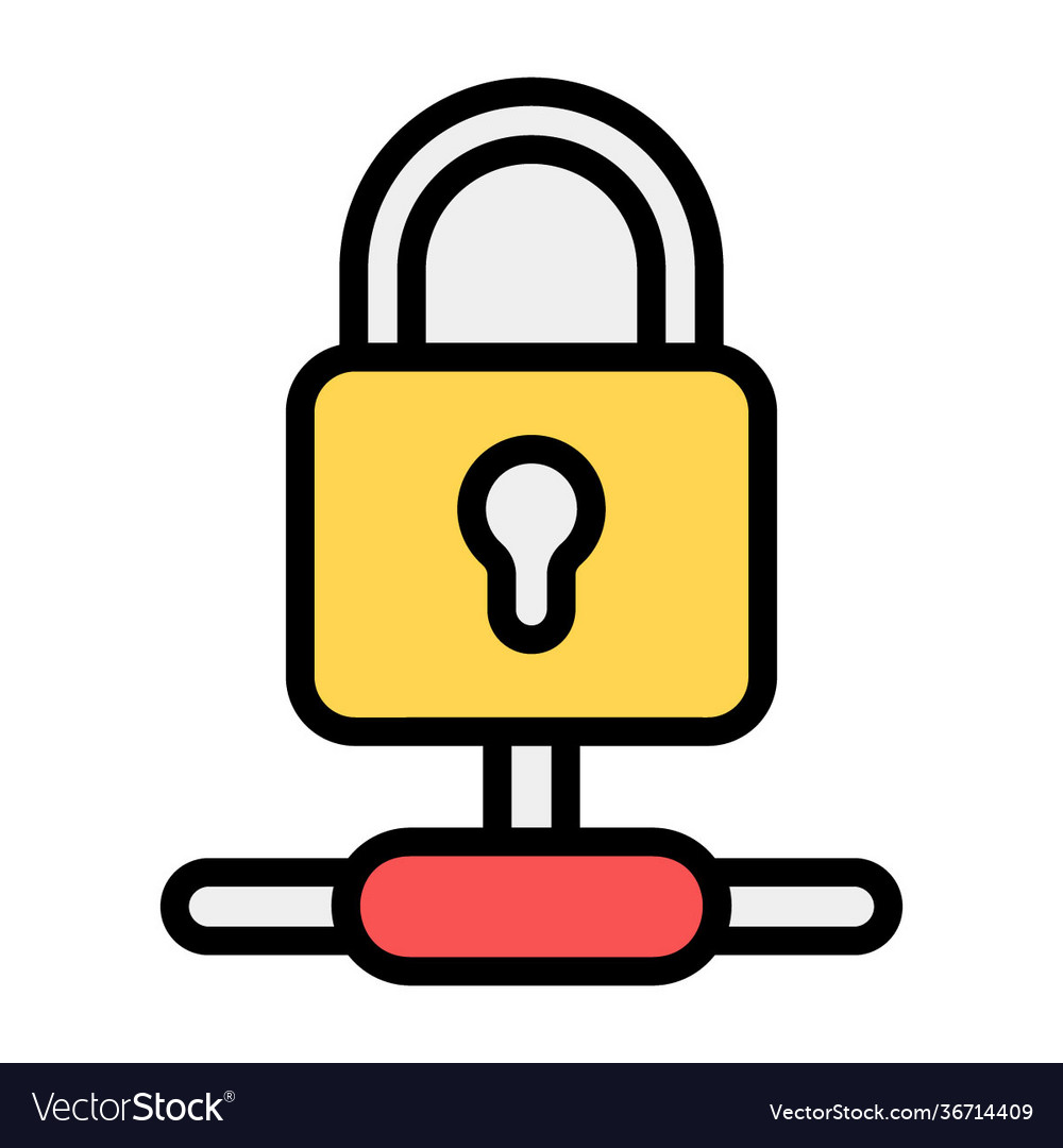 Network lock Royalty Free Vector Image - VectorStock
