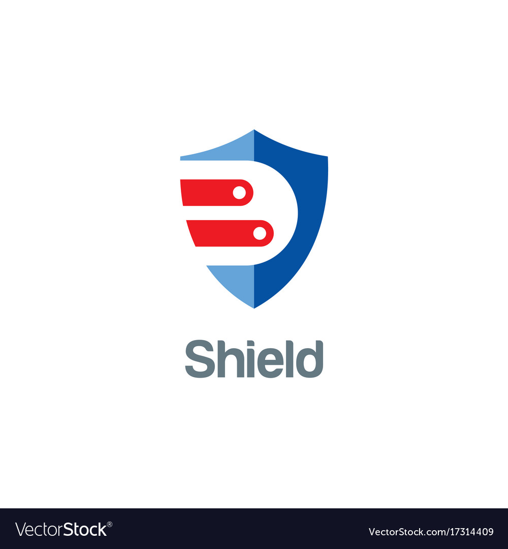 Shield data guard logo Royalty Free Vector Image