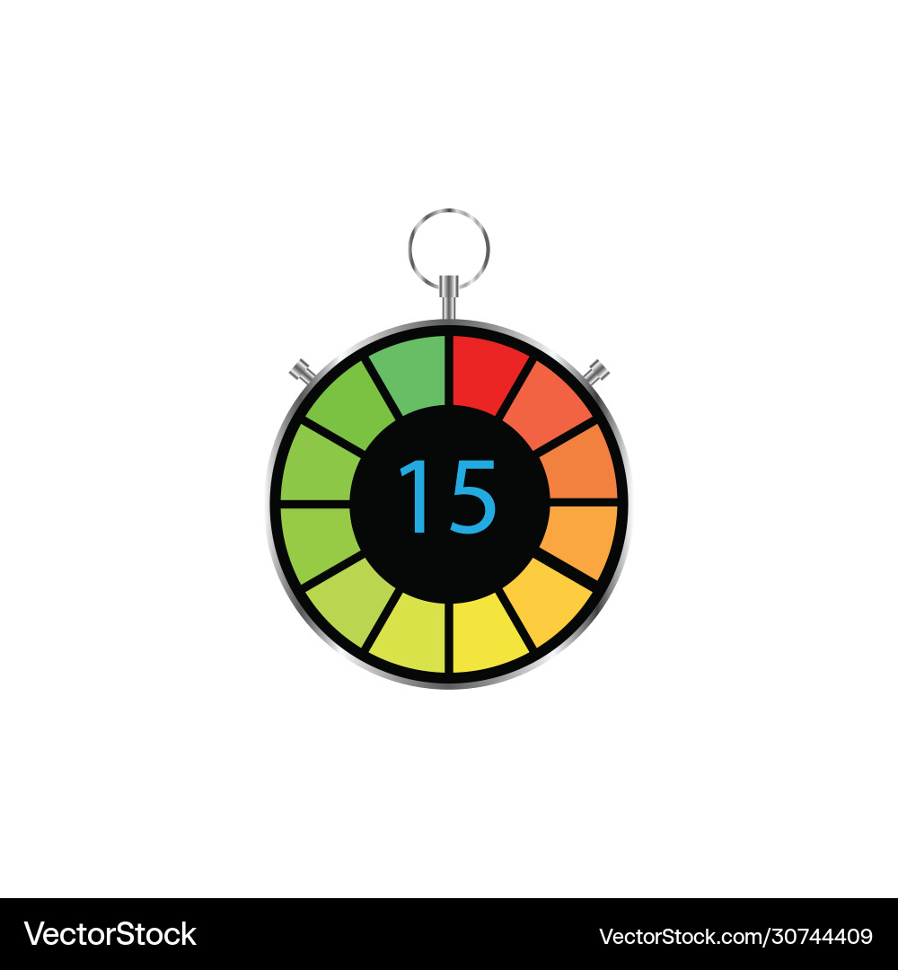 Stopwatch on light background Royalty Free Vector Image