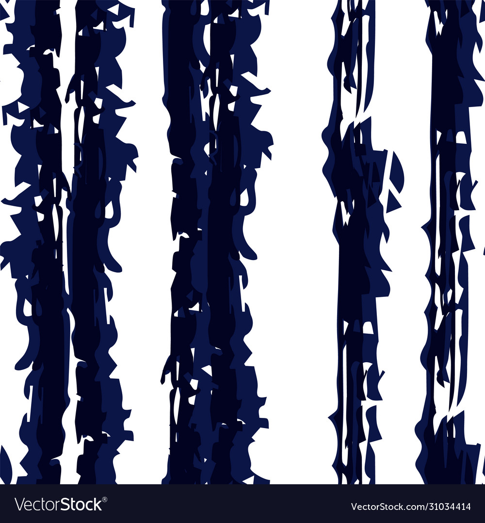 Blue hand line seamless pattern Royalty Free Vector Image