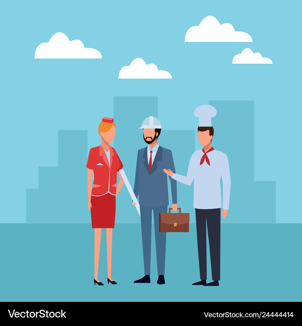 Jobs and professions avatar Royalty Free Vector Image