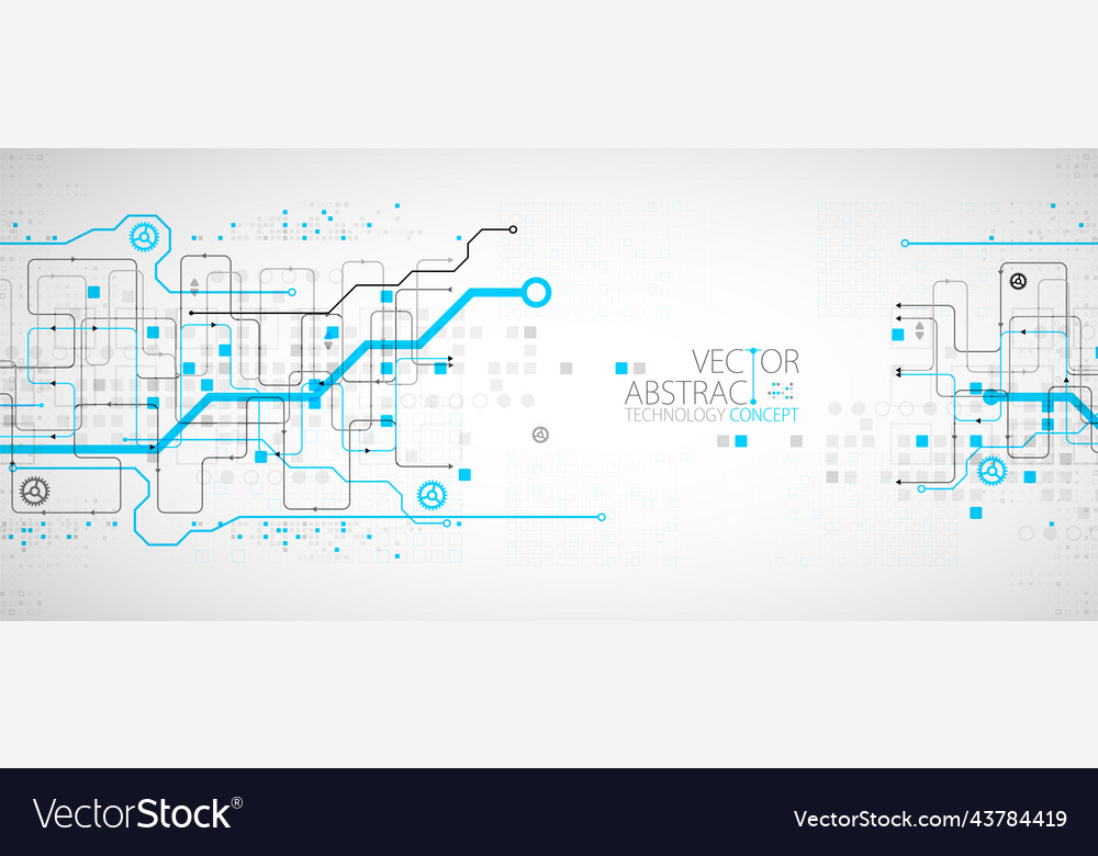 Abstract technology concept circuit board high Vector Image