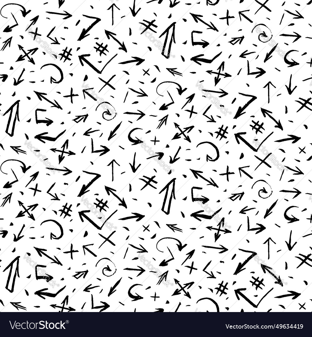 Grunge arrows seamless pattern Royalty Free Vector Image