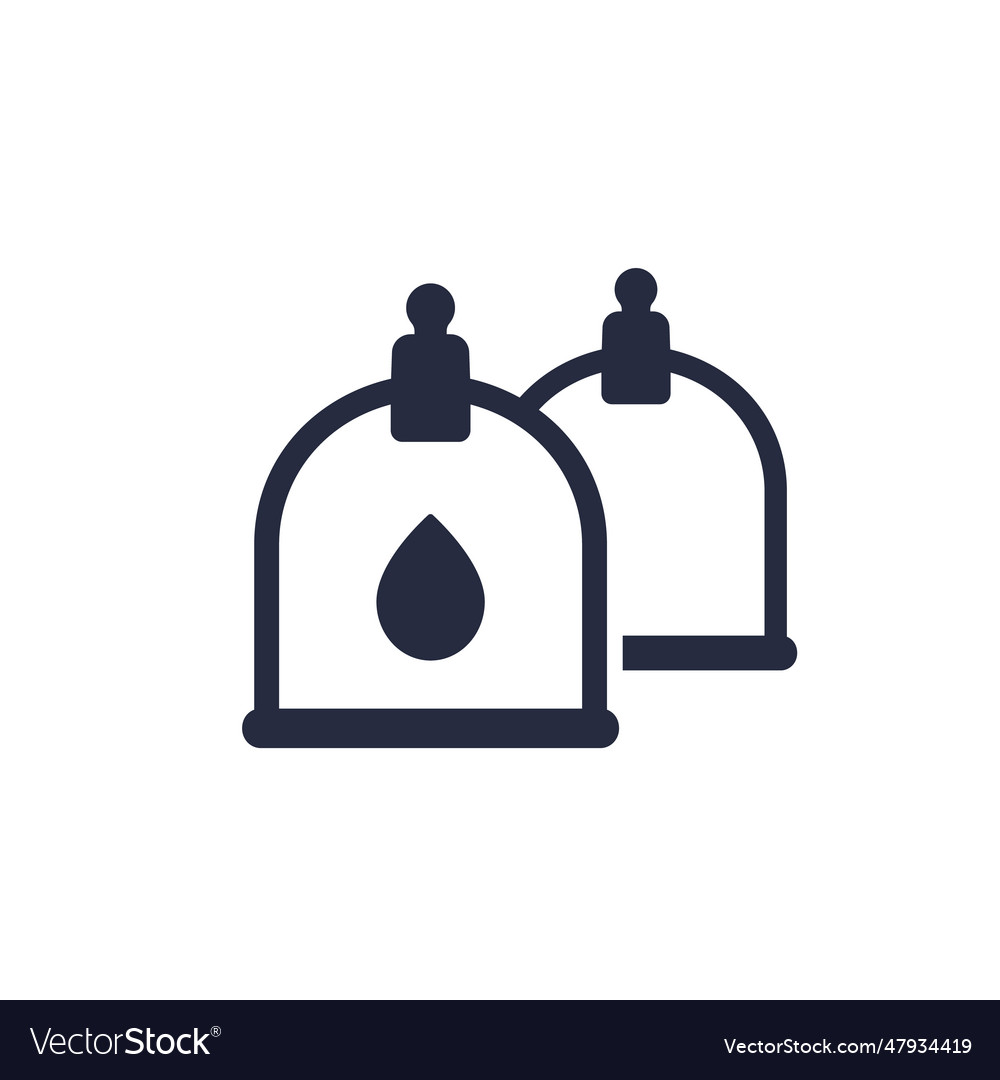 Hijama Cups Icon On White Royalty Free Vector Image