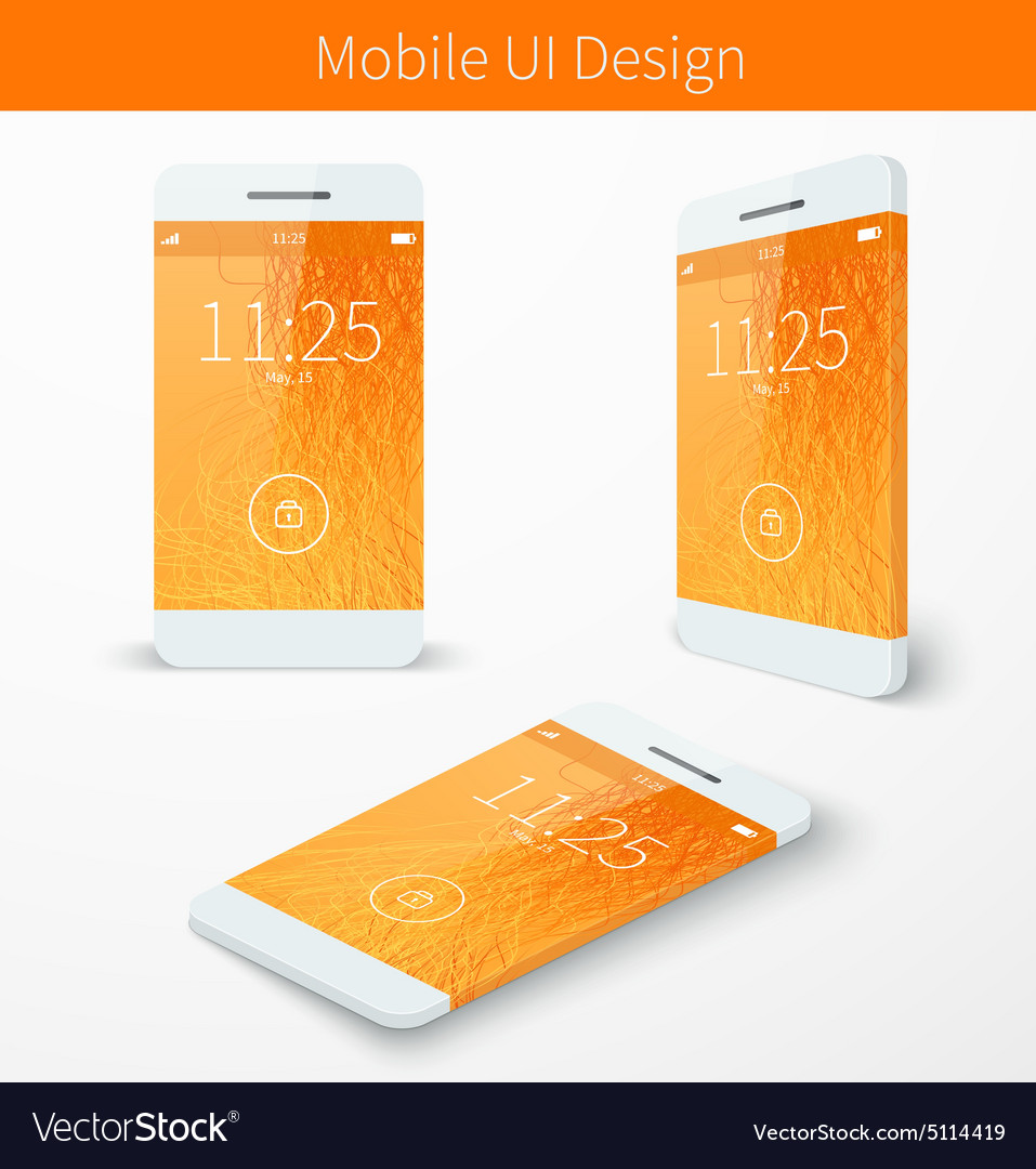 Mobile user application interface concept Vector Image