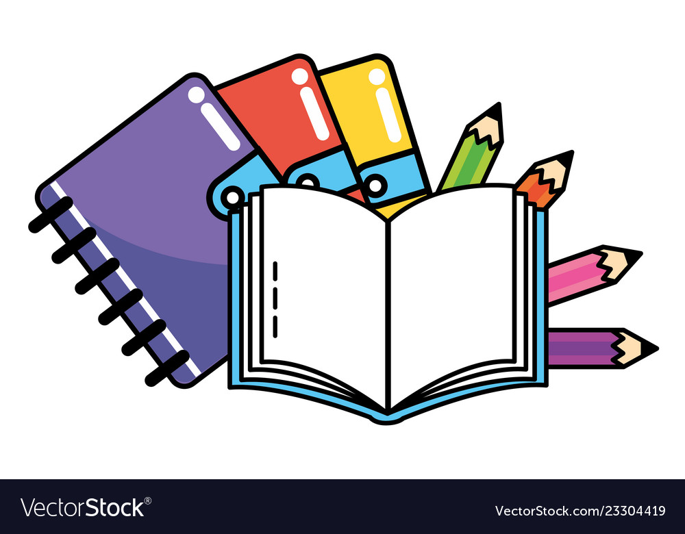 School study element cartoon Royalty Free Vector Image