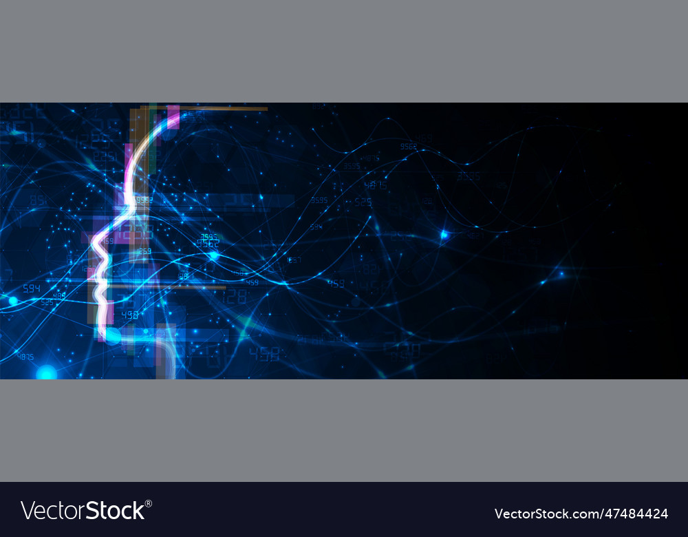 Abstract Artificial Intelligence Cloud Computing Vector Image