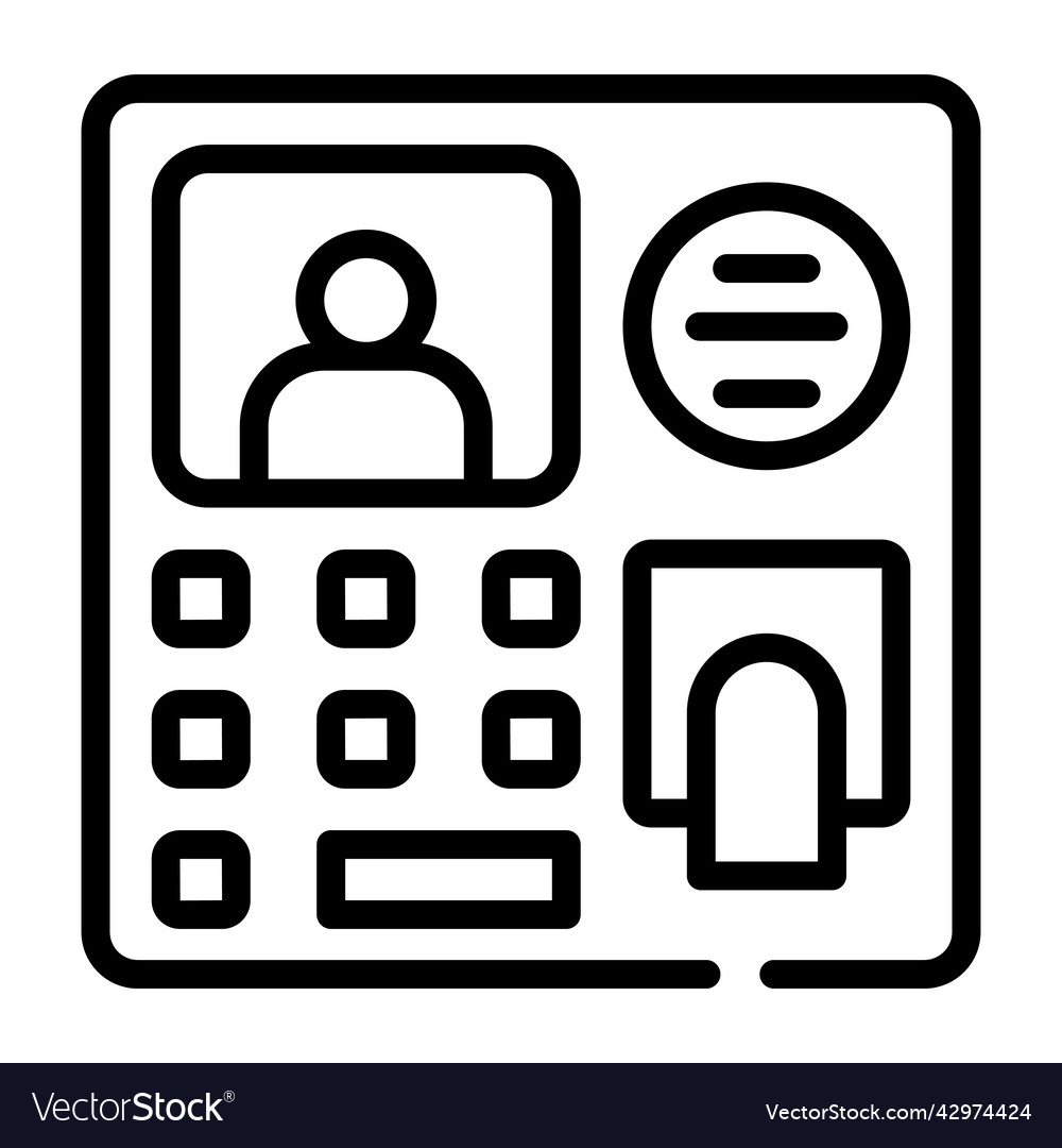 Biometric machine Royalty Free Vector Image - VectorStock