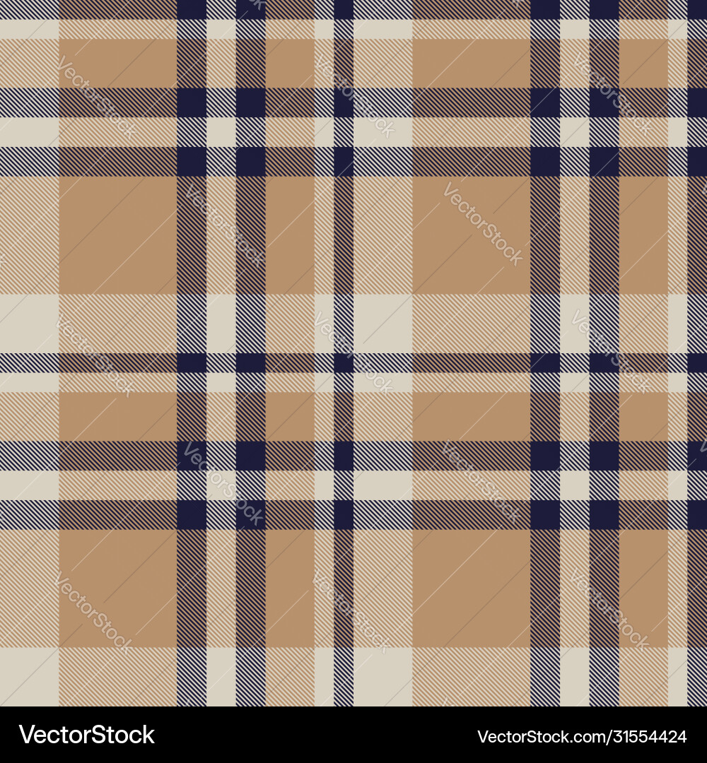 Brown plaid tartan seamless pattern Royalty Free Vector