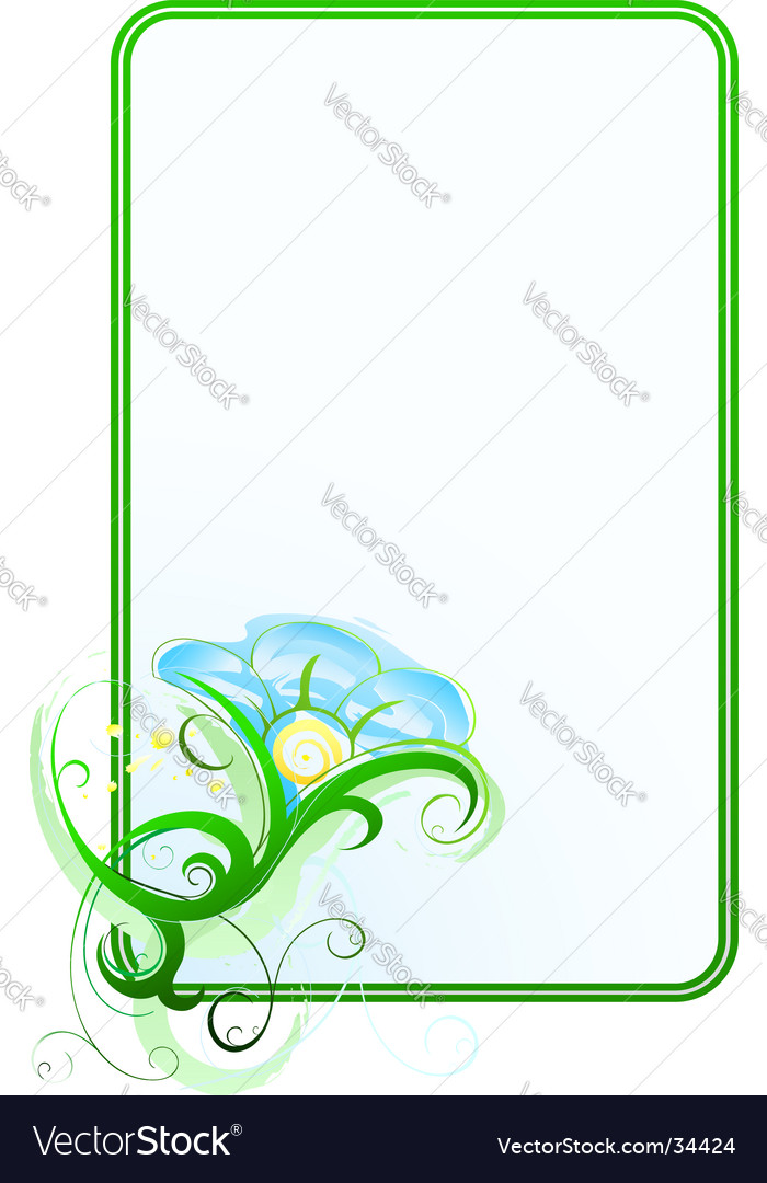 Flower border Royalty Free Vector Image - VectorStock