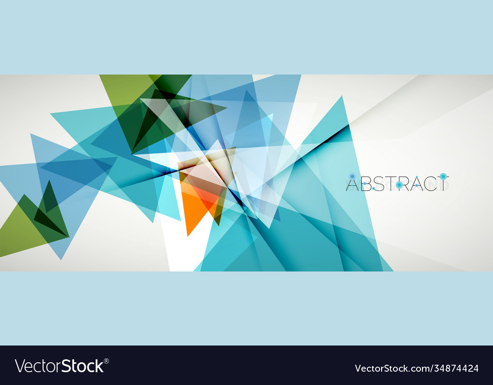 Geometric abstract background color triangle Vector Image