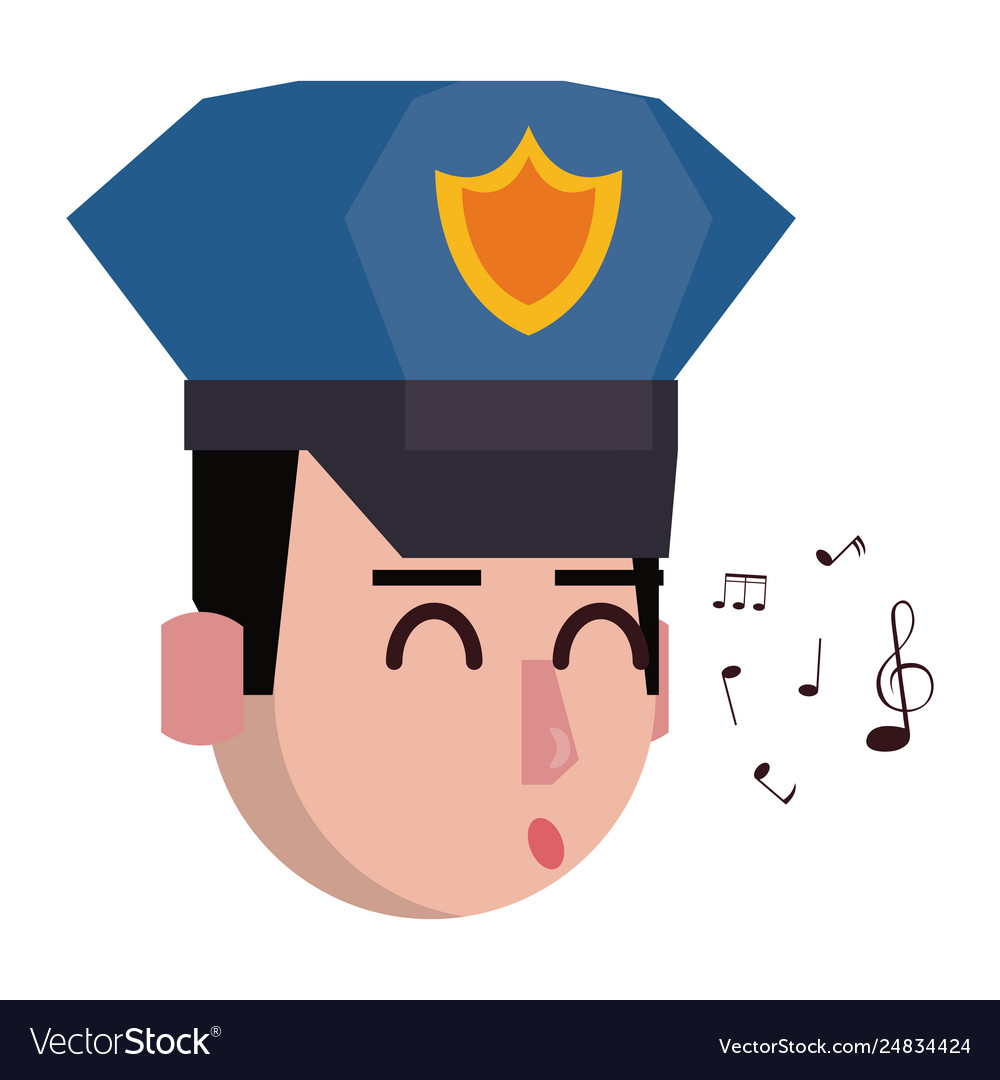 Police face cartoon Royalty Free Vector Image - VectorStock Police face cartoon Royalty Free Vector Image - VectorStock