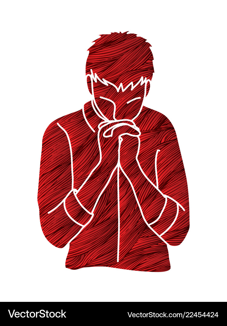 Praise god prayer christian praying Royalty Free Vector