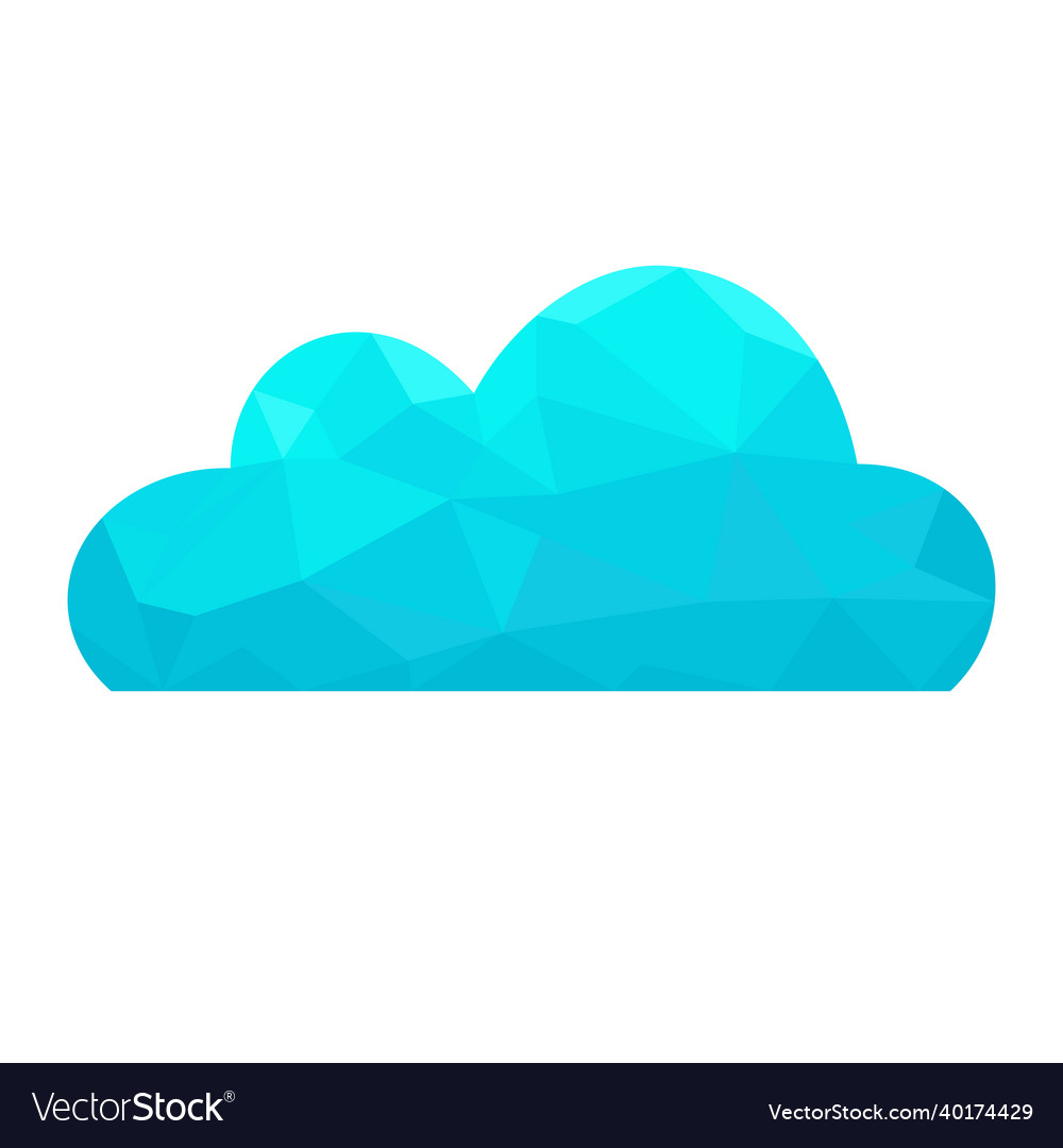 Polygon cloud concept Royalty Free Vector Image