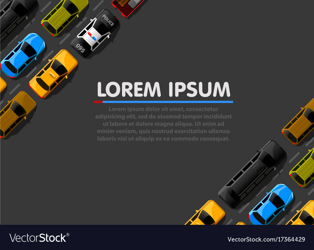 Traffic jam on the road transport highway Vector Image