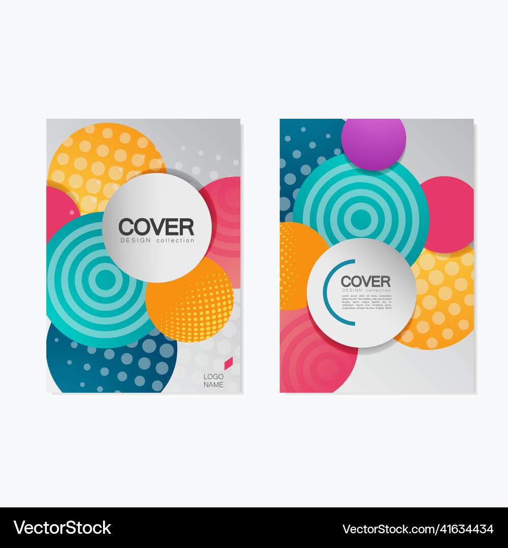 Colorful brochure design template Royalty Free Vector Image