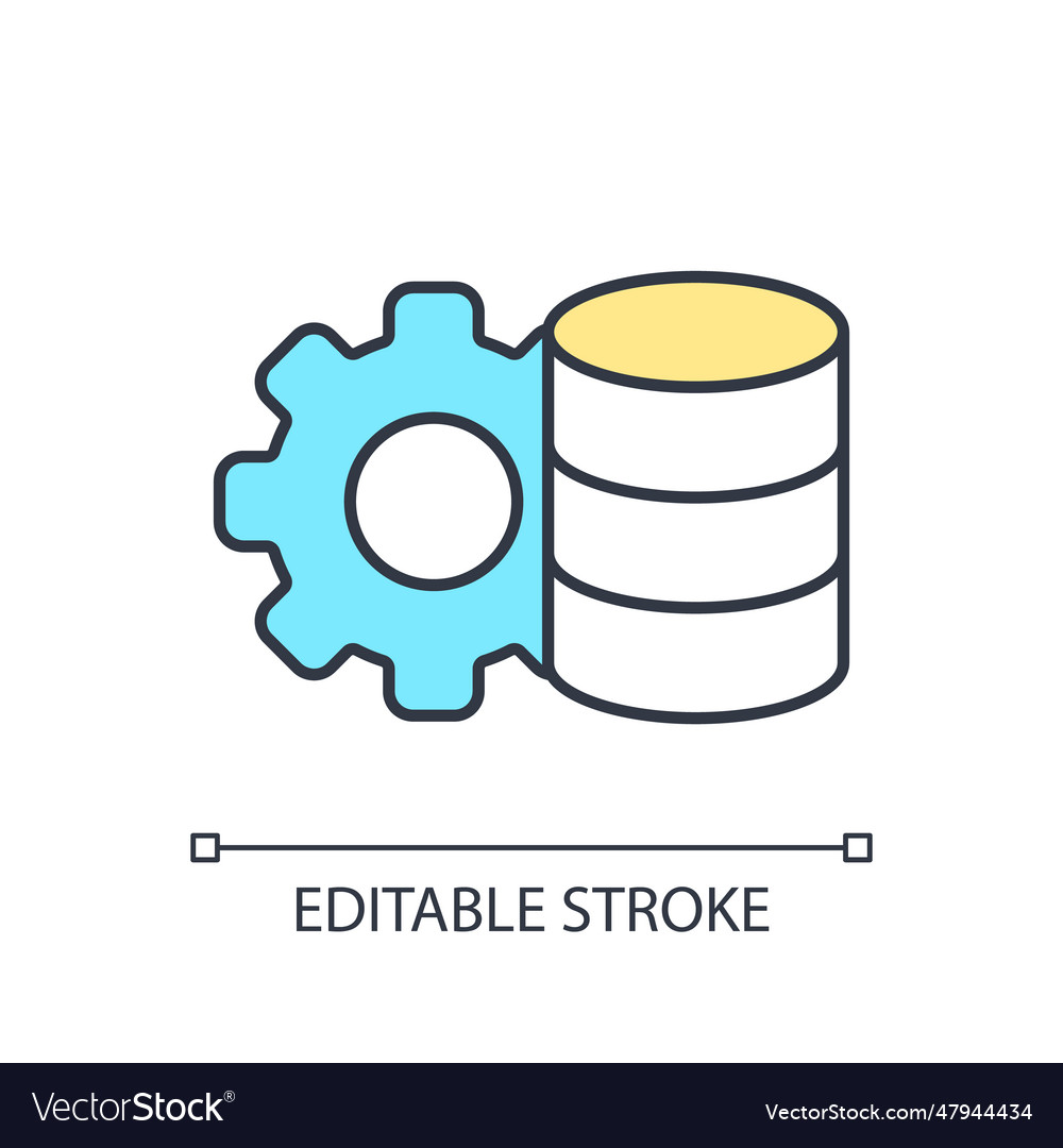 Customizable Thin Line Data Democratization Icon Vector Image