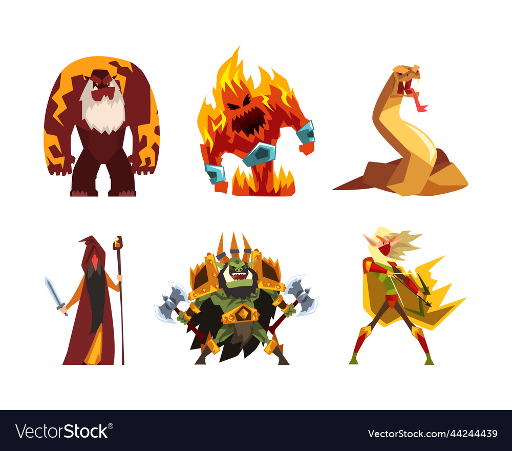 Fantastic magical creature character and monster Vector Image