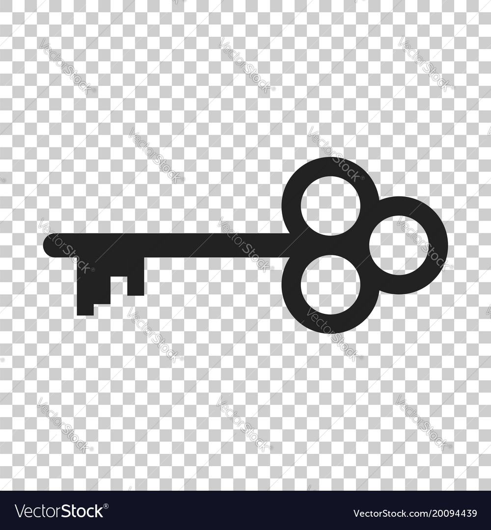 Key icon flat Royalty Free Vector Image - VectorStock