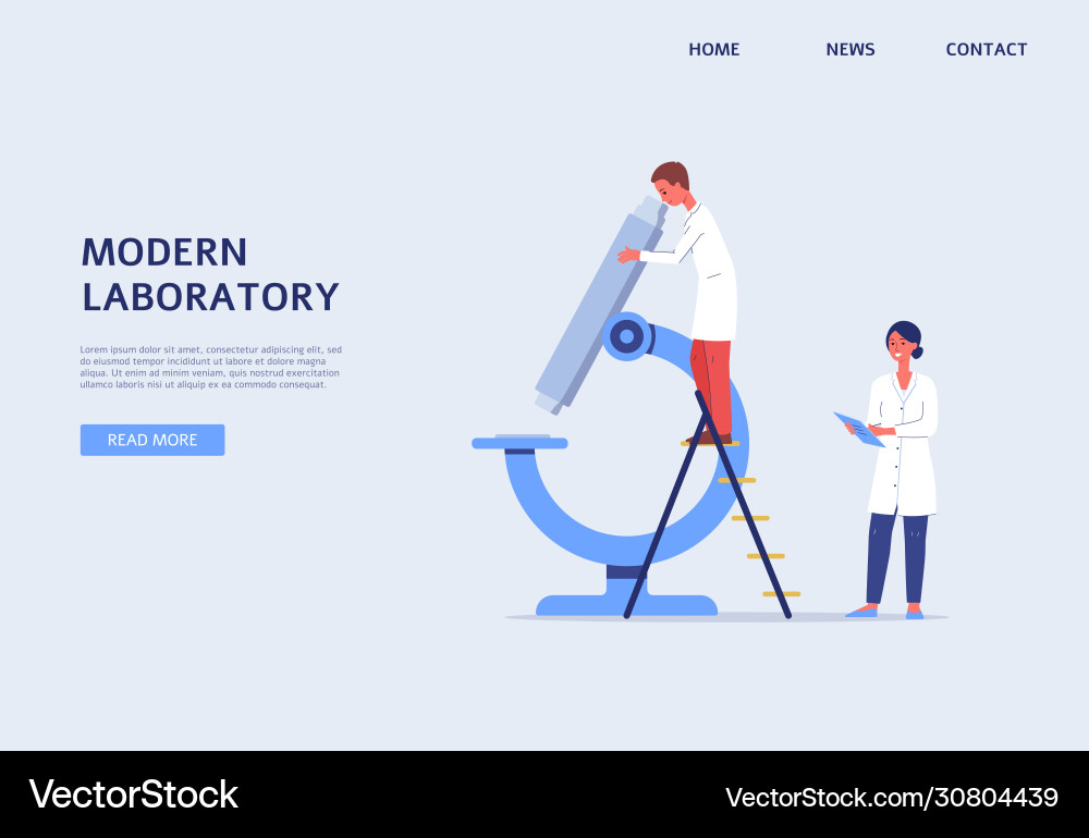 Modern laboratory website banner with people and Vector Image