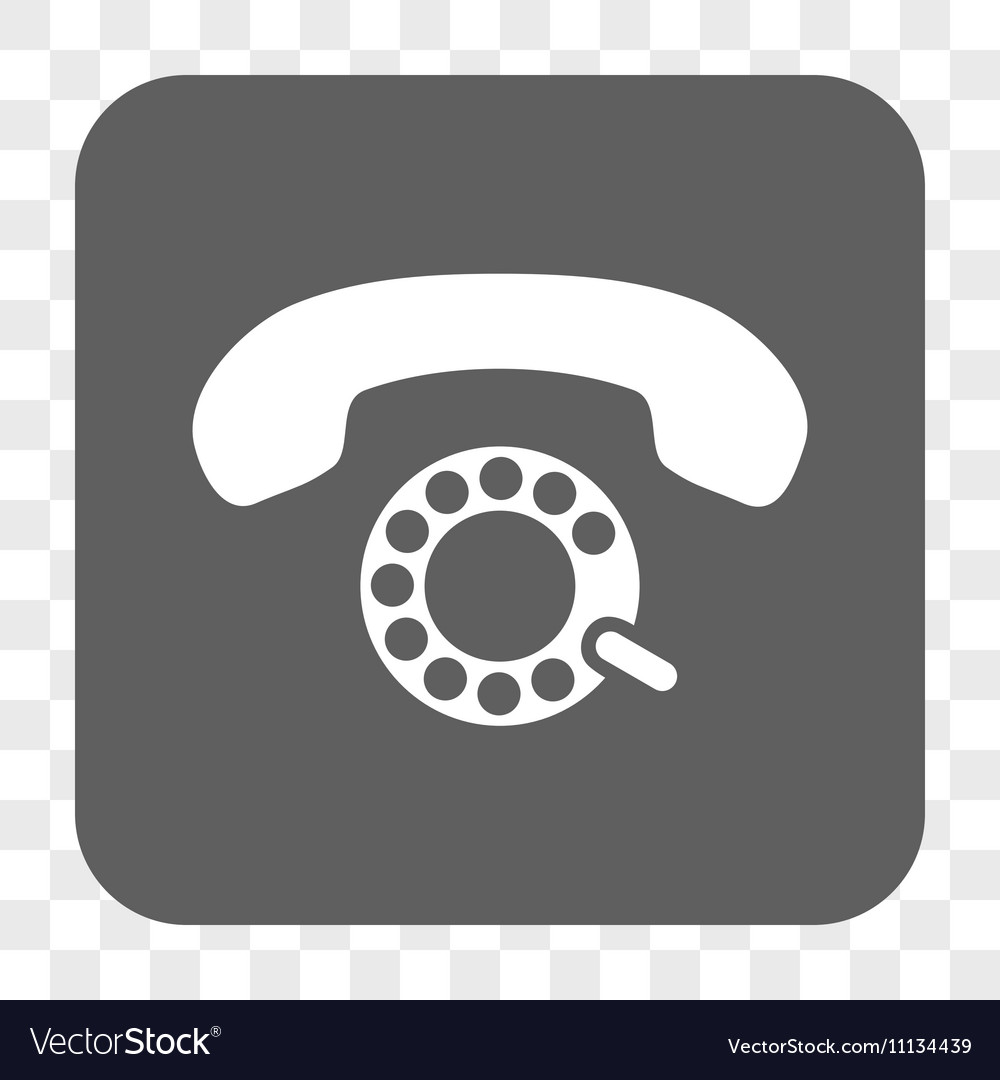 Pulse dialing rounded square button Royalty Free Vector