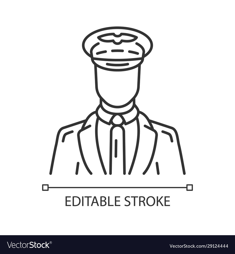 Pilot linear icon Royalty Free Vector Image - VectorStock