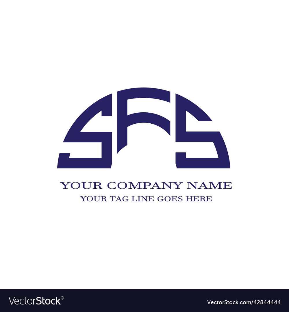 Sfs letter logo creative design with graphic Vector Image