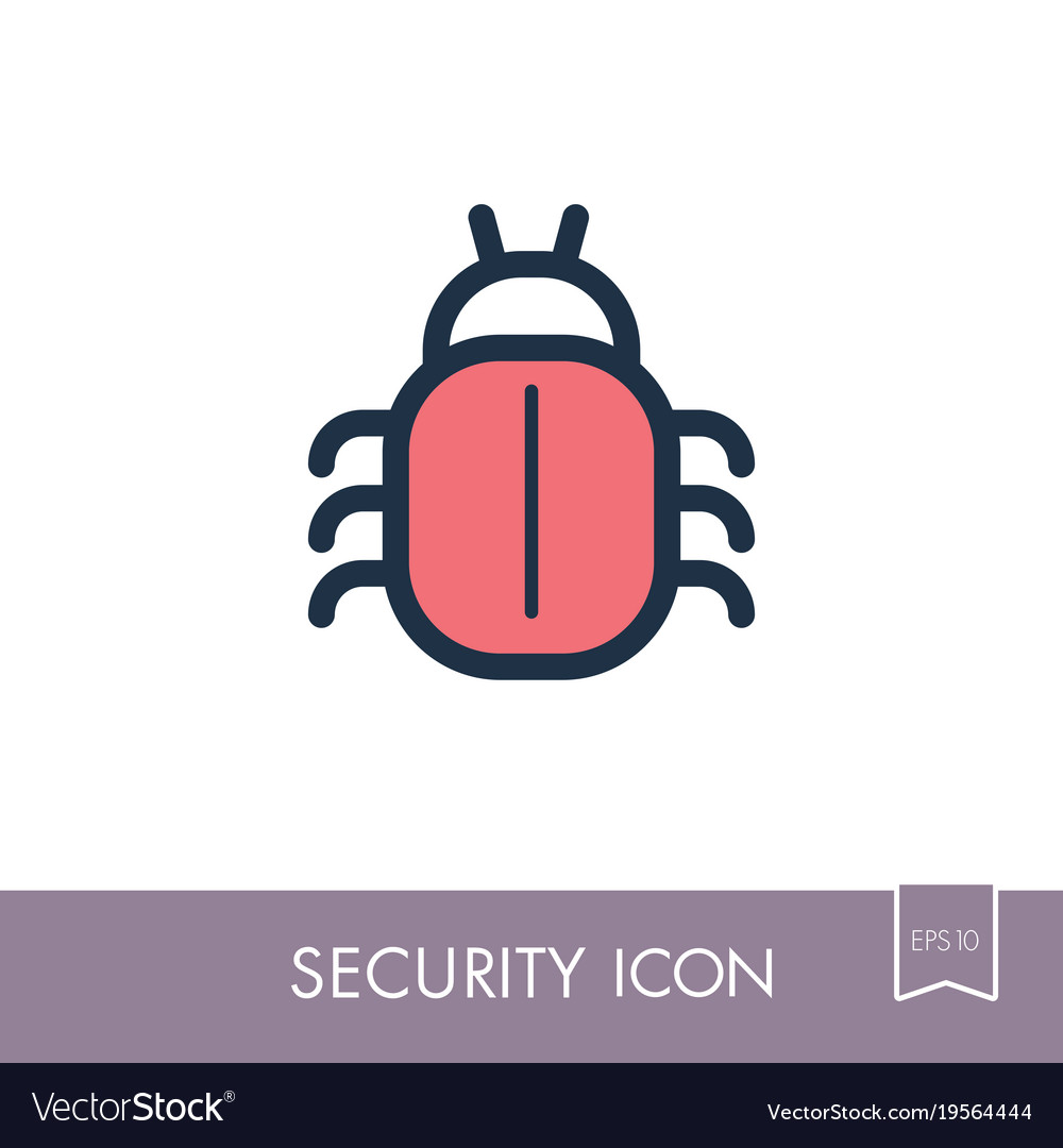 Software Or Program Bug Icon Royalty Free Vector Image 
