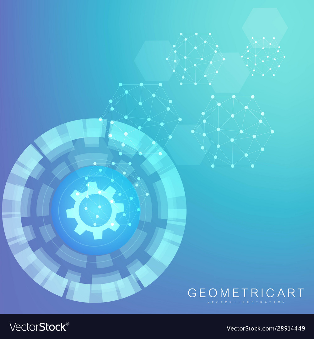 Big data visualization background modern Vector Image