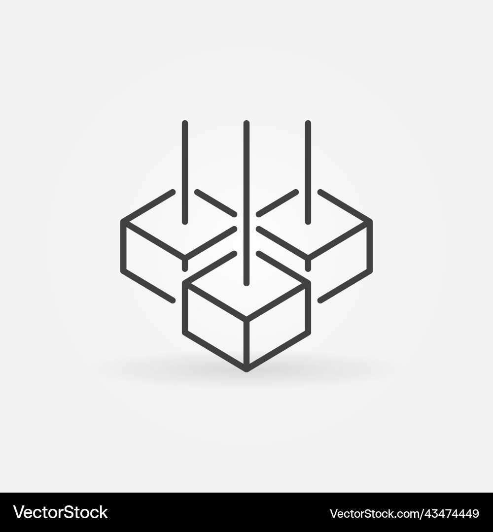 Block-chain concept icon or blockchain Royalty Free Vector