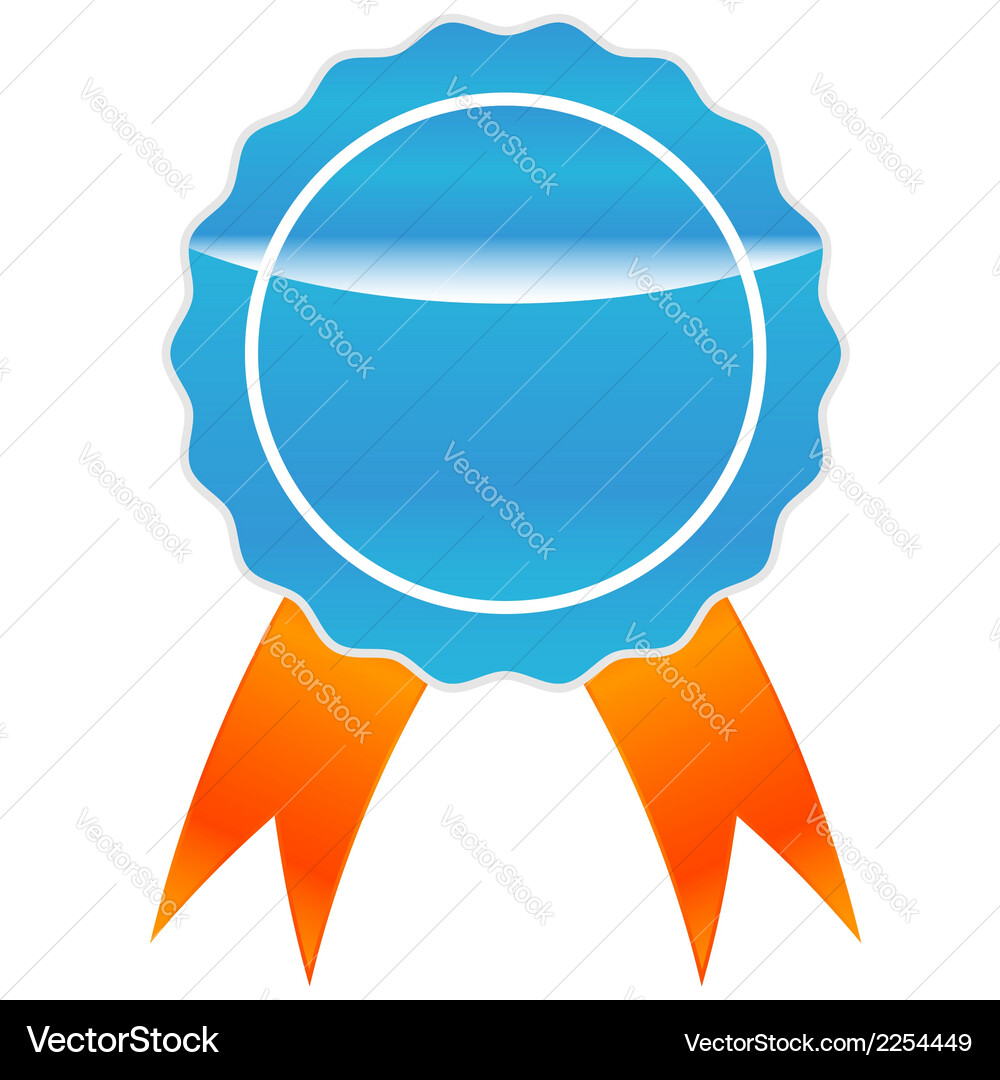 Blue medal Royalty Free Vector Image - VectorStock