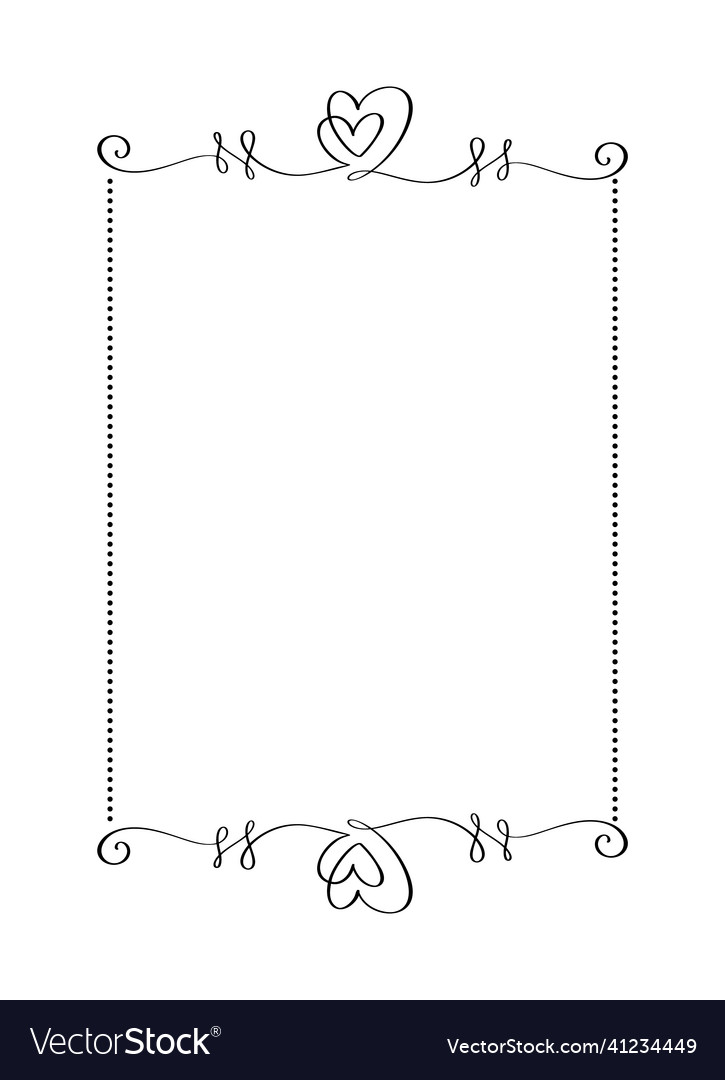 Calligraphy rectangular ornamental frame Vector Image