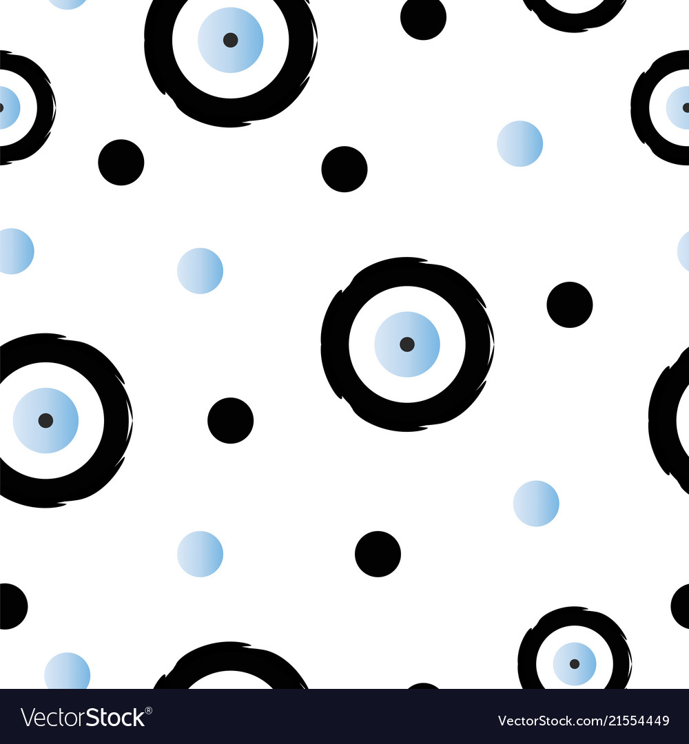Seamless pattern with evil eye Royalty Free Vector Image