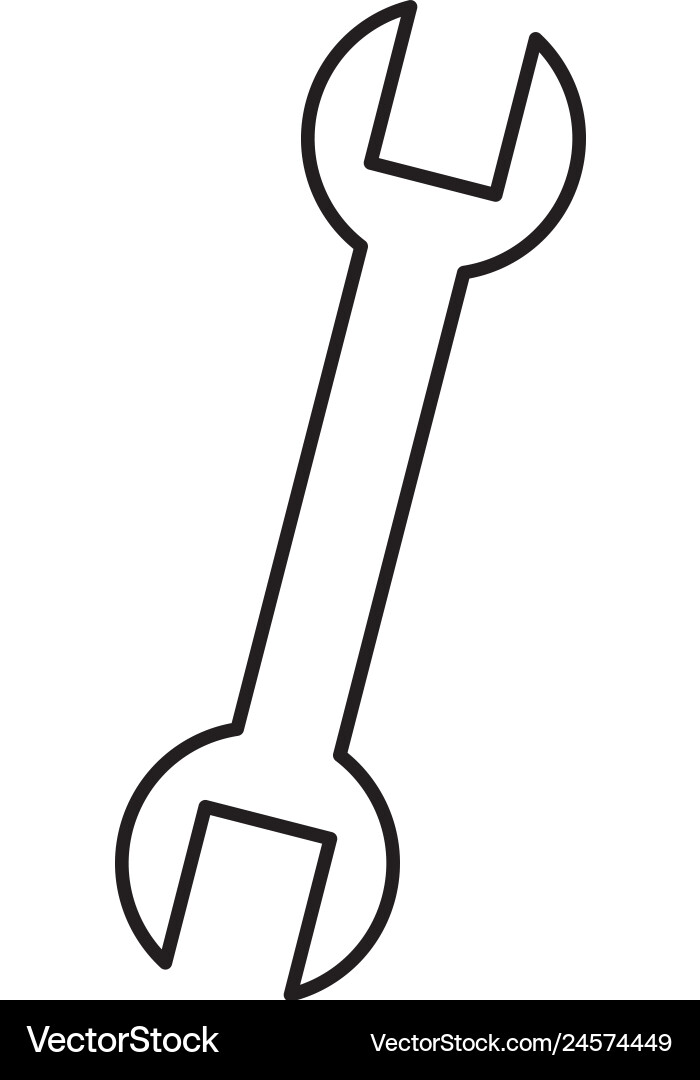 Wrench tool isolated icon Royalty Free Vector Image
